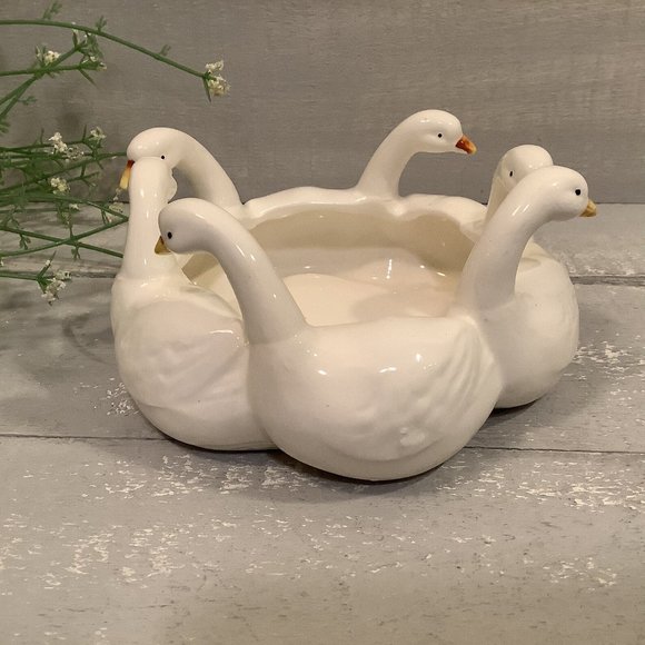 Ron Gordon Design | Accents | Vintage Ceramic White Goose Bowl Ron ...